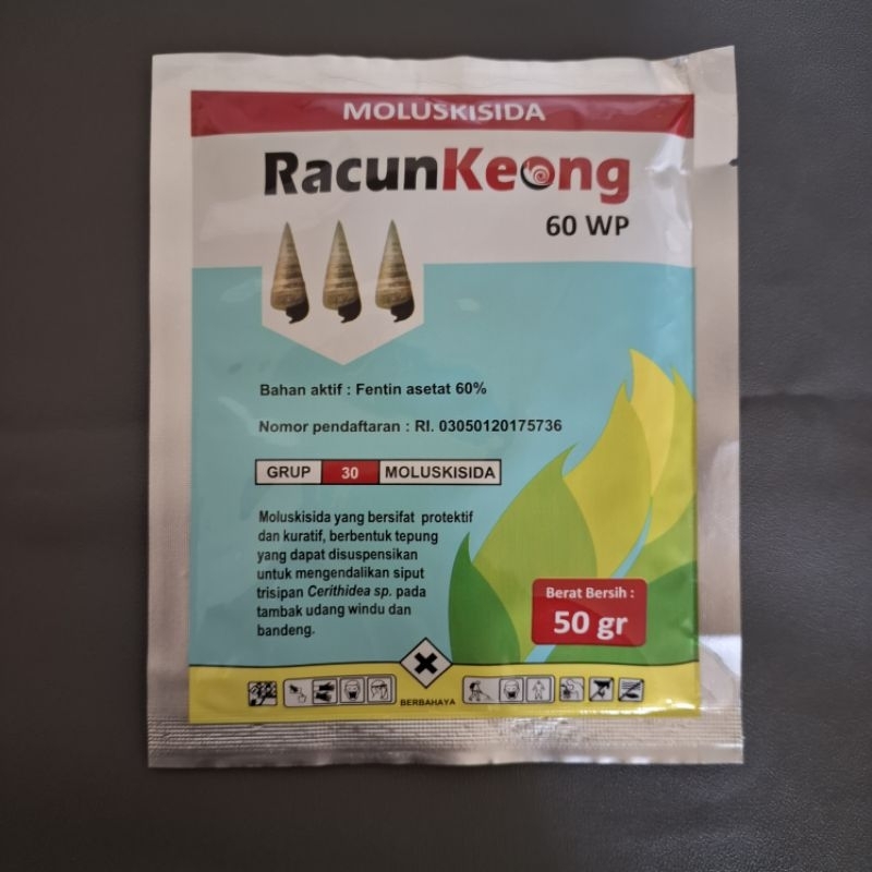 Jual Racun Keong 60 WP 50 gram - Moluskisida Mengendalikan Siput Pada ...