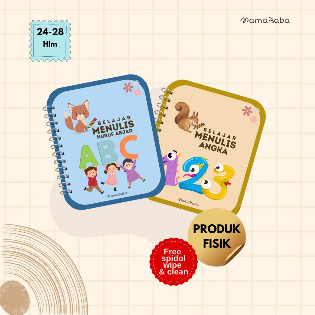 Jual MAMABABA | TRACING BOOK | Buku Latihan Menulis Abjad dan Angka ...