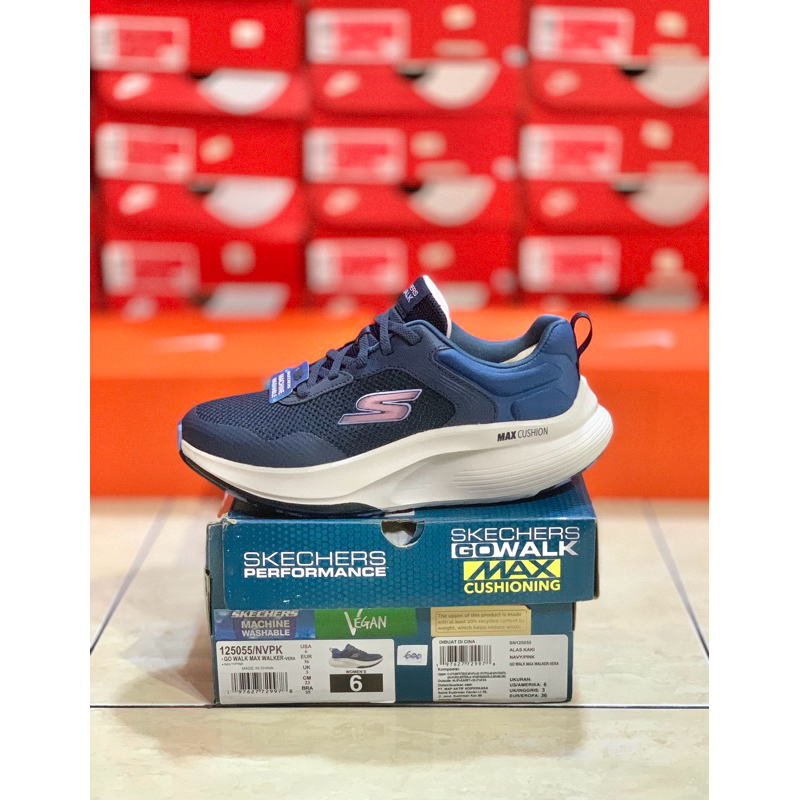 Jual SKECHERS GO WALK MAX WALKER - VERA 125055/NVPK ORIGINAL 100% RESMI PT MAP BNIB | Shopee ...