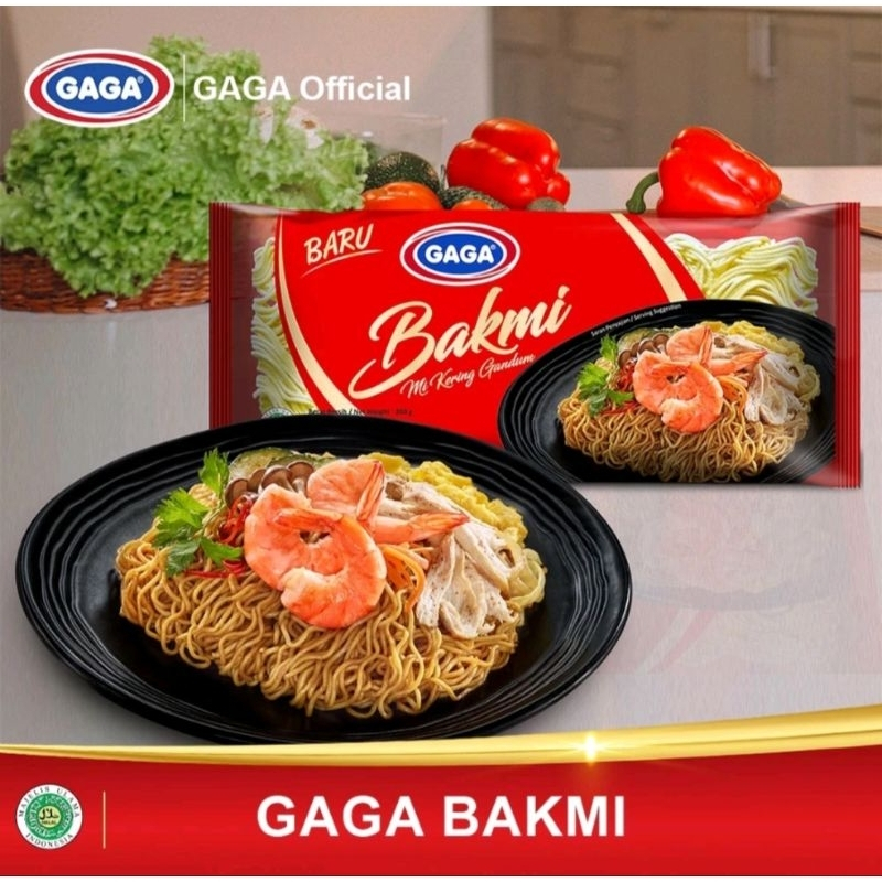 Jual GAGA Bakmi Mie Kering Gandum 200 Gram | Shopee Indonesia