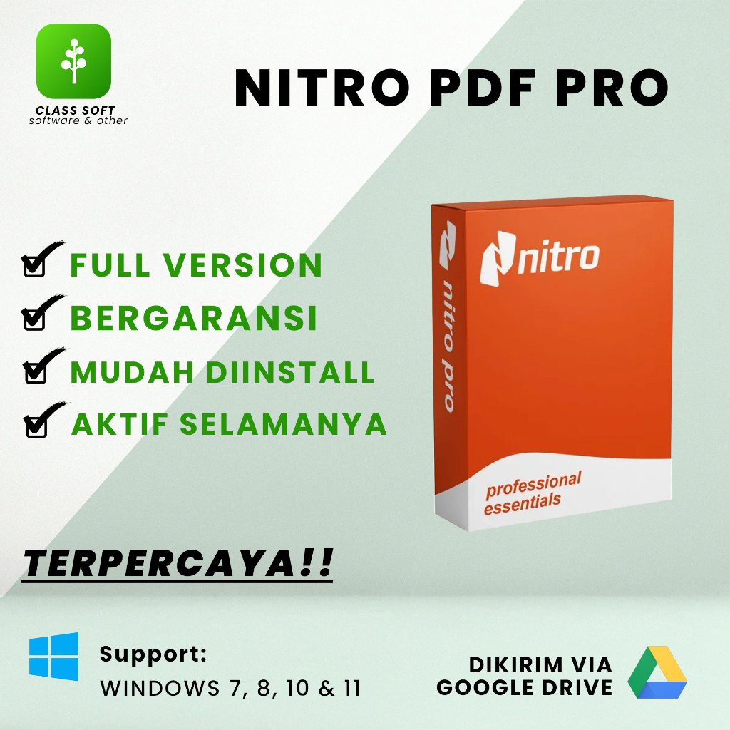 Jual Nitro PDF Pro Full Version Terbaru/Lama CLASS_SOFT I Windows 11 ...