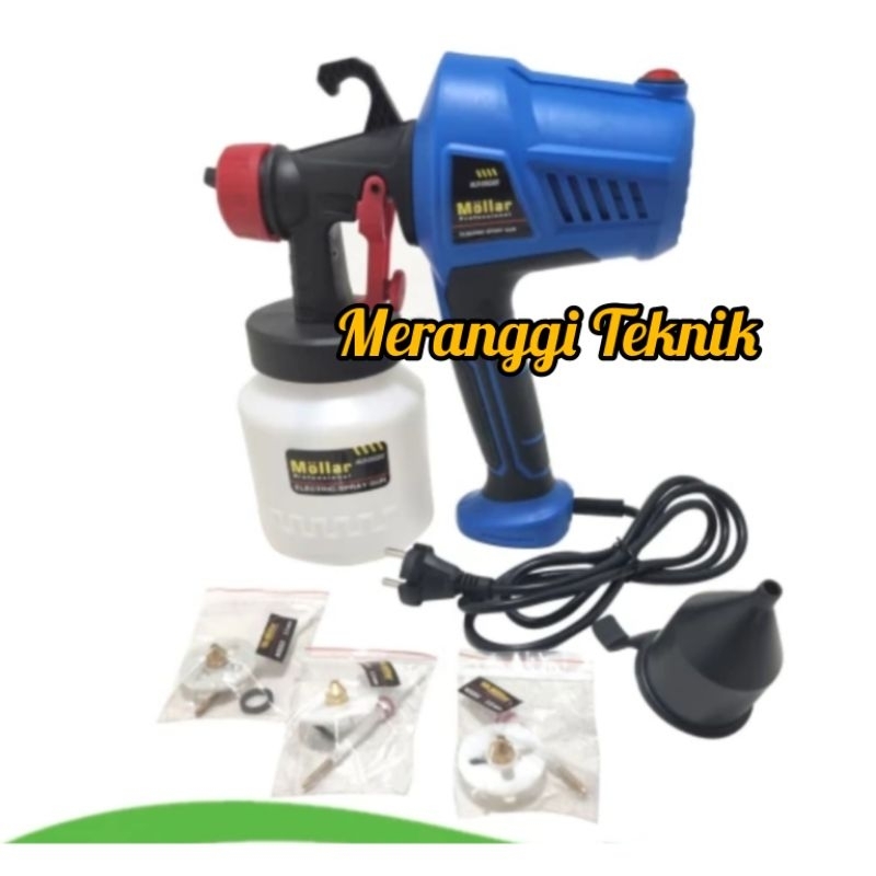 Jual id3824 Spray gun elektrik Mollar ESG303 3 Nozzle alat cat semprot ...