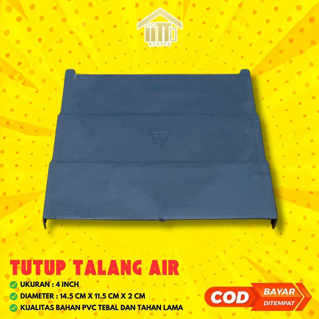 Jual TUTUP TALANG AIR PVC KOTAK 4" WARNA ABU / TUTUP TALANG KOTAK 4 ...