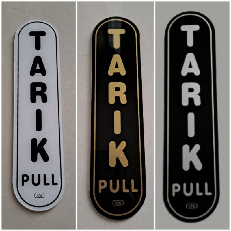 Jual Label Acrylic Kecil / Label Akrilik Kecil 5x20cm - Tarik_Pull ...