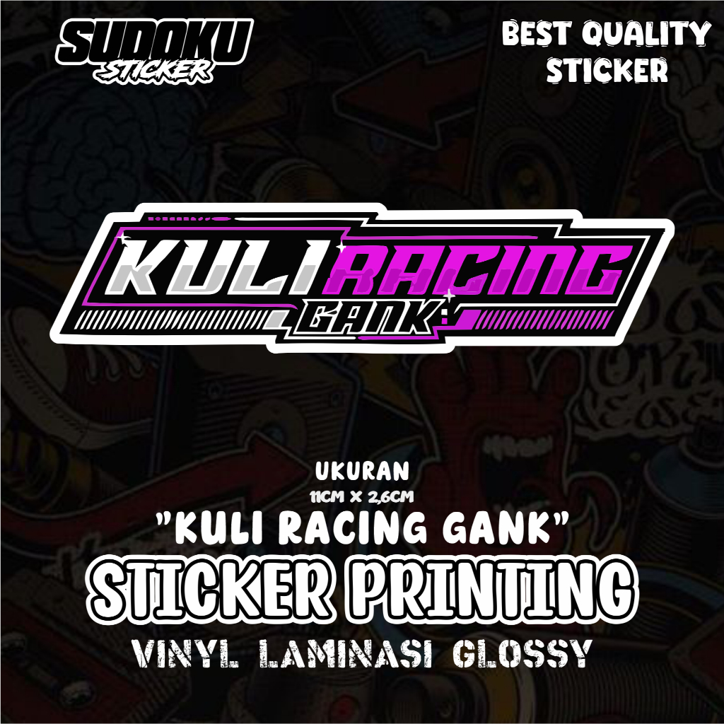 Jual STICKER STIKER PRINTING KLI RACING GANK VIRAL FYP AESTHETIC ...