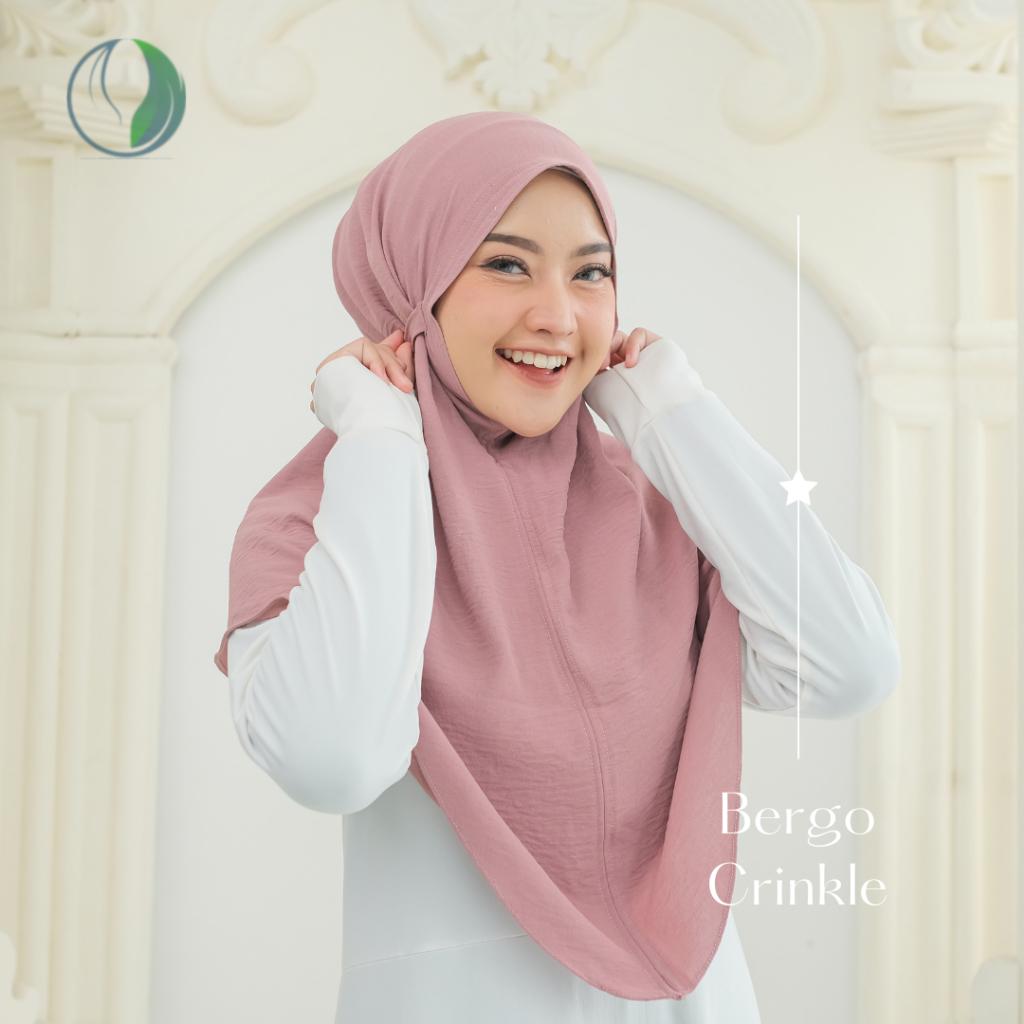 Jual Bergo Instan Crinkle Airflow Premium Kekinian | Hijab | Instant | non pet | Kerudung Jilbab ...
