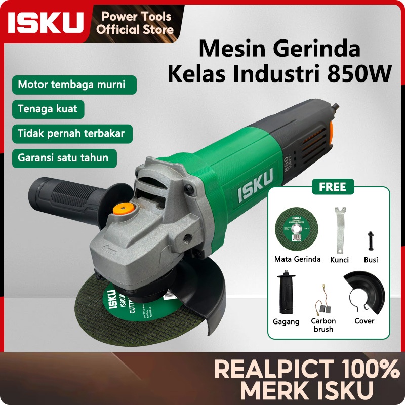 Jual ISKU Mesin Gerinda Tangan 850W 100% original Angle Grinder ...