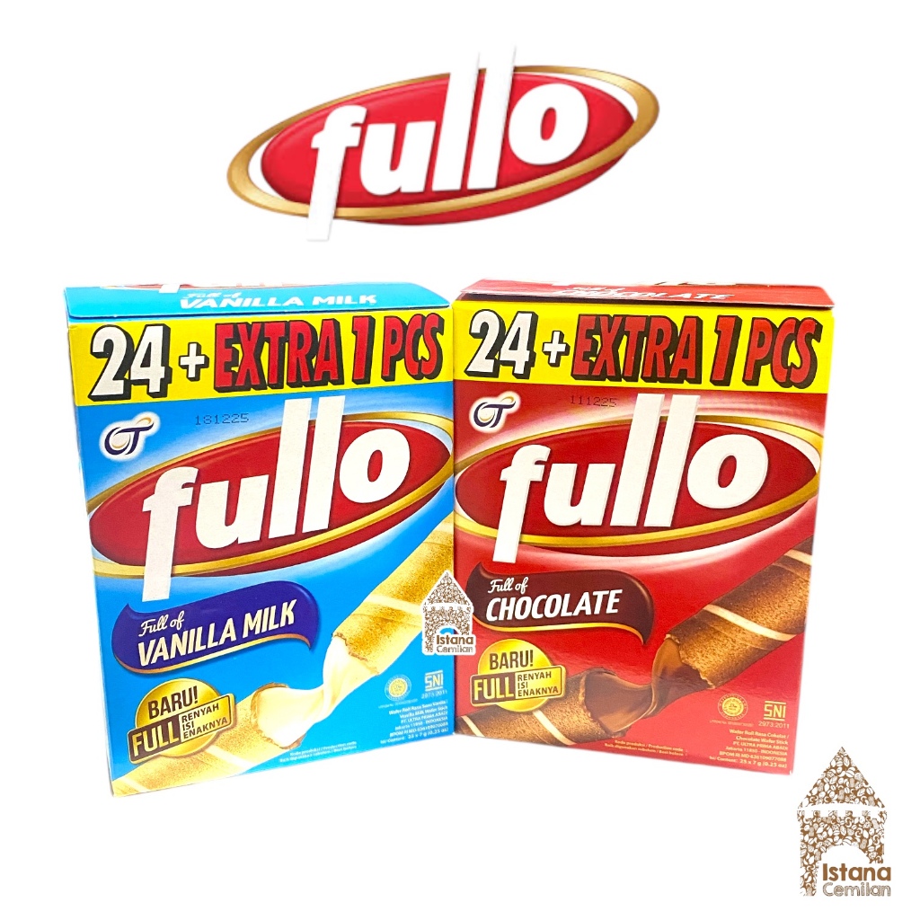 Jual Fullo Wafer Roll Cokelat / Vanilla (Isi 24 Pcs) | Shopee Indonesia