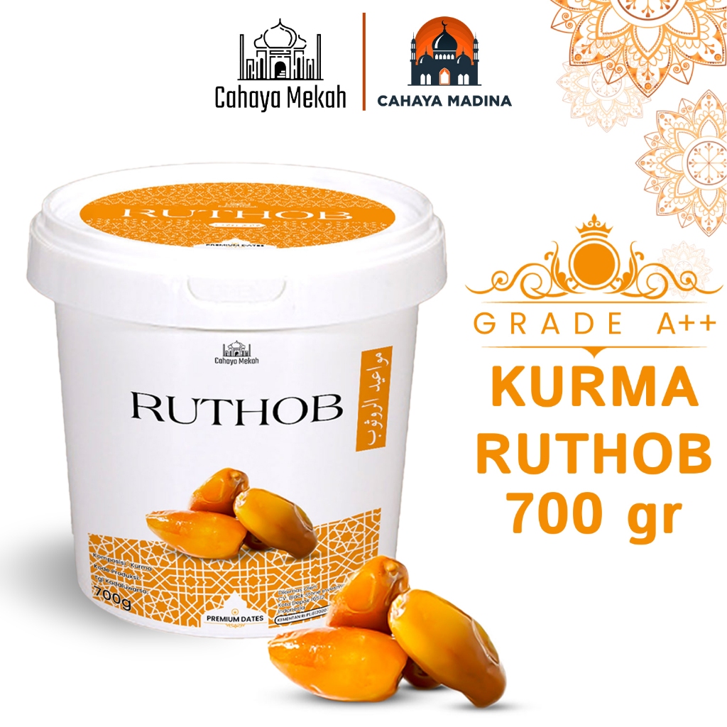 Jual Cahaya Mekah Kurma Ruthob Premium 700g Bucket Ruthob Dates ...