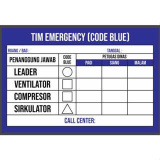 Jual Papan Code Blue Akrilik Siap Pakai Papan Code Blue Surabaya Custom | Shopee Indonesia