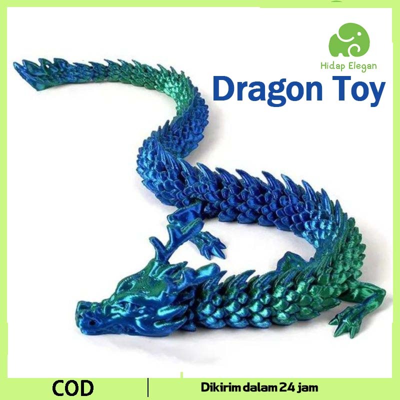 Jual 3D Articulated Dragon Toy Mainan Fidget Naga Kristal Artikulasi ...