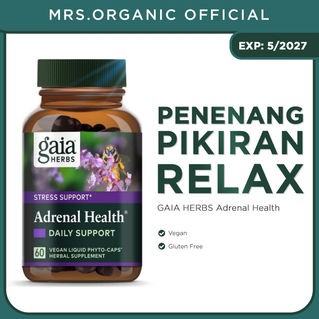 Jual GAIA HERBS Adrenal Health Daily Support - penenang pikiran relax ...