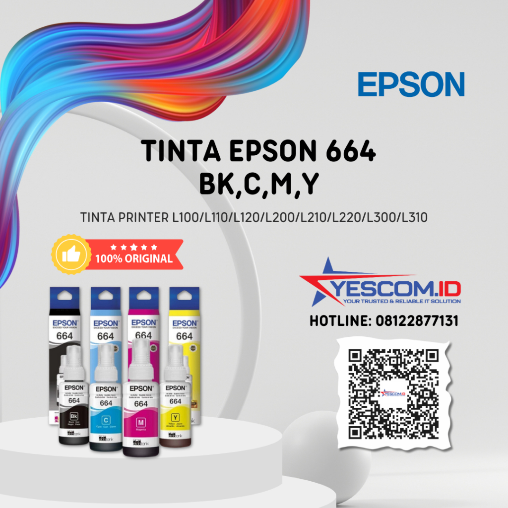 Jual TINTA EPSON 664 (BLACK,CYAN,MAGENTA,YELLOW) | Shopee Indonesia