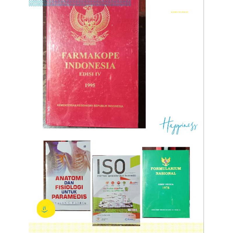Jual Paket 4 Buku Farmasi Farmakope Edisi IV + Anatomi Fisiologi + Iso + Fornas | Shopee Indonesia
