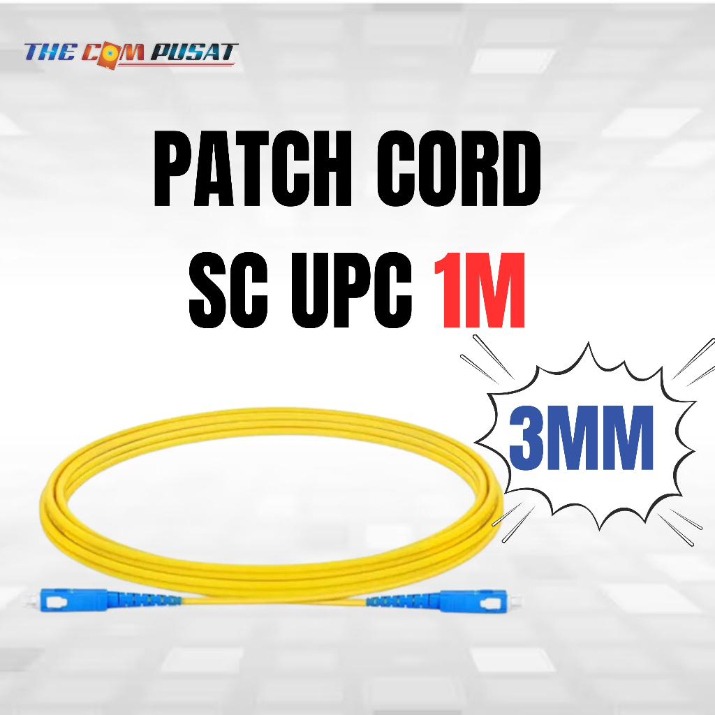 Jual kabel patch cord Patchord SC UPC 1M 3MM | Shopee Indonesia