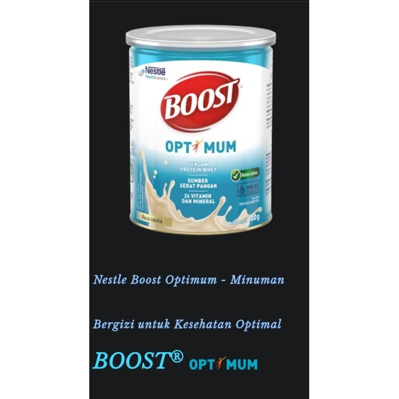 Jual (ED 2027) Boost Optimum Minuman Rasa Vanila 400 g | Shopee Indonesia