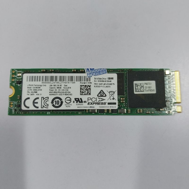Jual SSD M.2 NVME 256 GB LITE- ON Technology Gen3 ( 2280 ) | Shopee ...