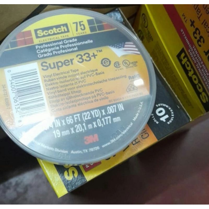 Jual 3M Scotch Super 33+ Vinyl Electrical Tape ( isolasi listrik ...