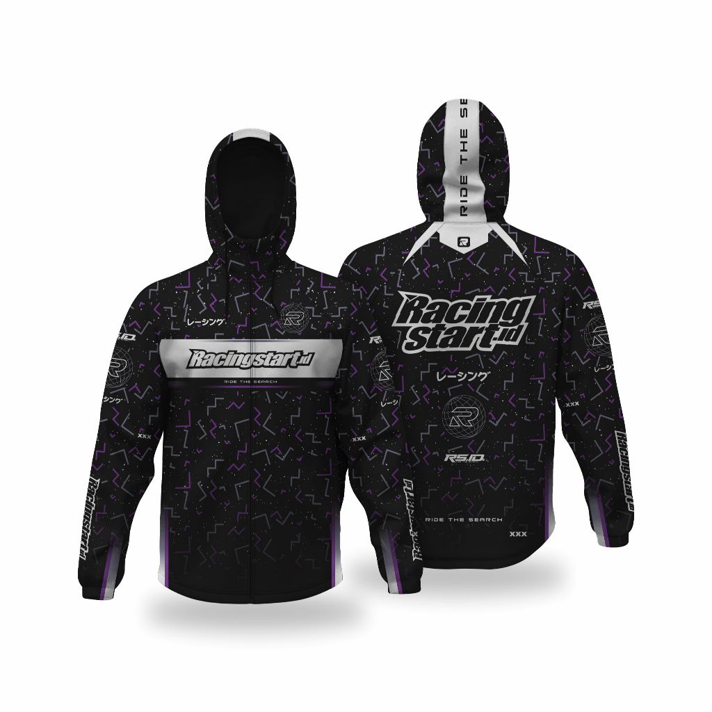 Jual RACINGSTART Jaket Running Parasut Trucker Hoodie Digital Printing Sublimasi Waterproff JRR ...