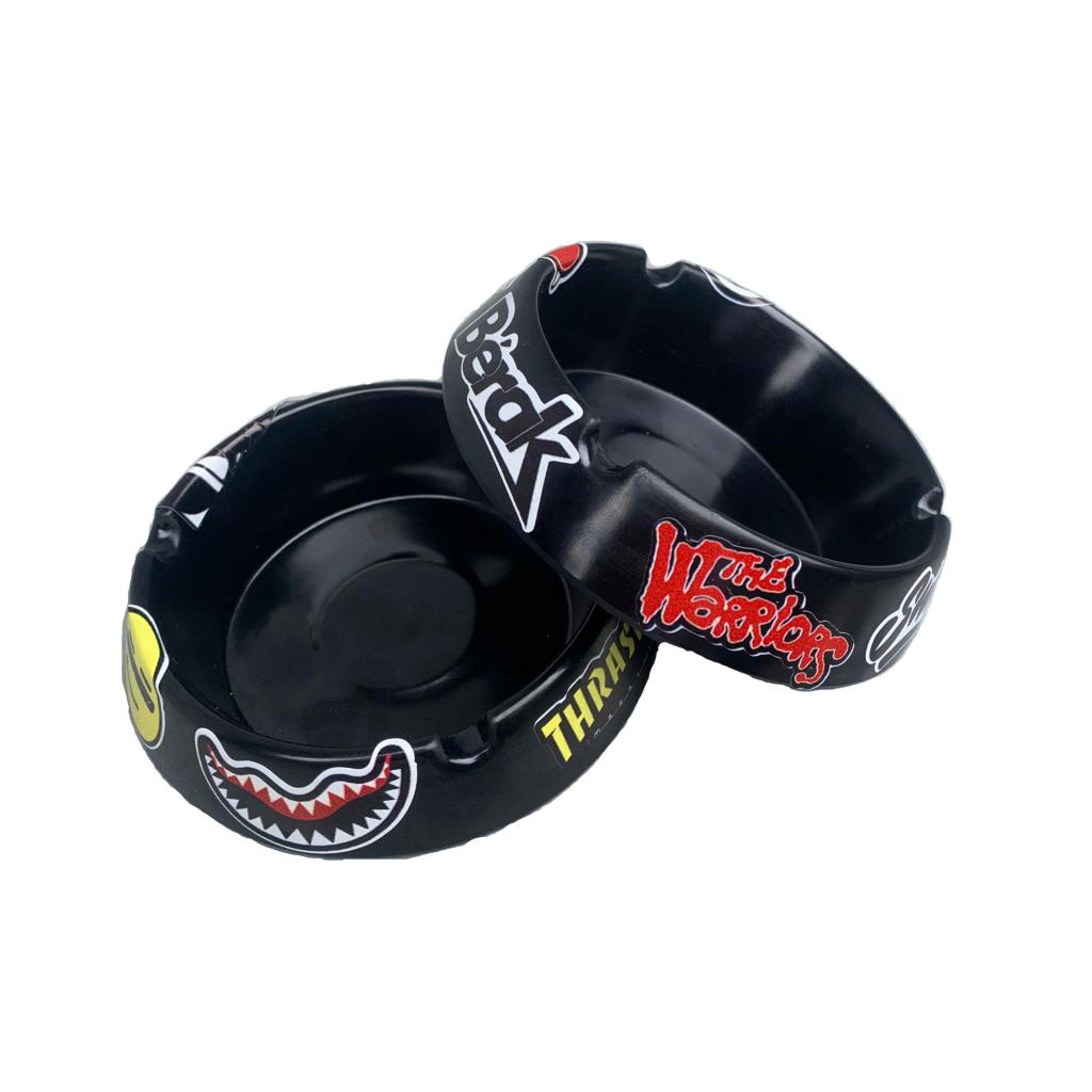 Jual Asbak Aesthetic / Asbak Melamin / Bentuk Bulat / Warna Hitam ...