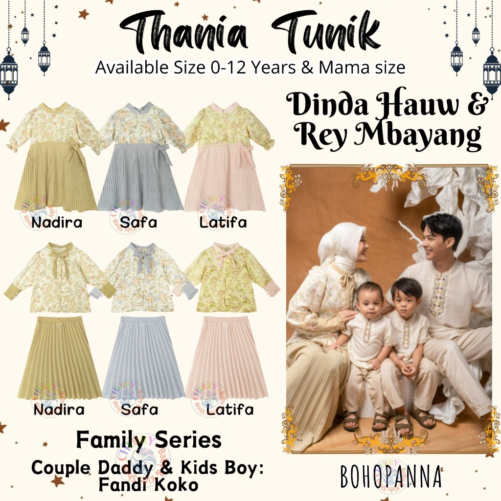 Jual Bohopanna 0-12 Tahun & Dewasa Thania Set / Malika Setelan Lebaran Anak Dan Bayi / Tunik ...