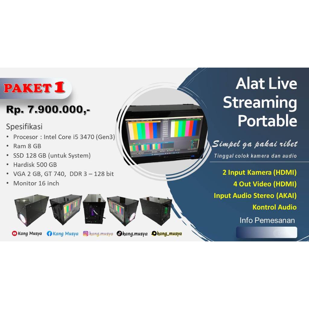Jual Alat Live Streaming Portable Paket 1 | Shopee Indonesia