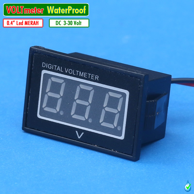 Jual WaterProof Volt Meter Mini Led Digital Display Modul Panel Kotak ...
