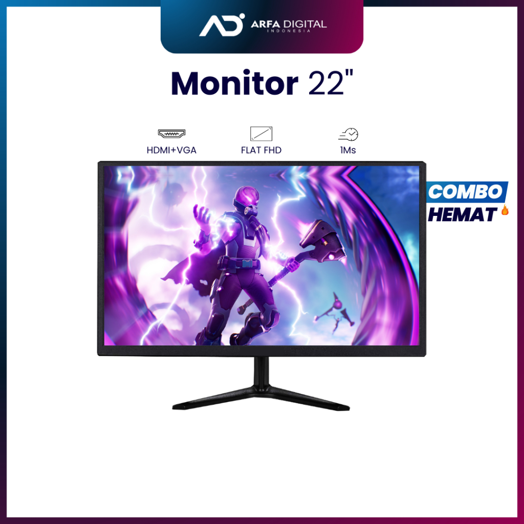Jual Monitor LED 22 Inch HDMI & VGA FULL HD Garansi Resmi | Shopee ...