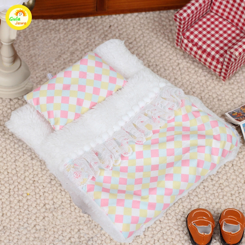 Jual Hanya Tempat Tidur Piyama Seprai Boneka Labubu Bedroom 17cm V1 V2 ...