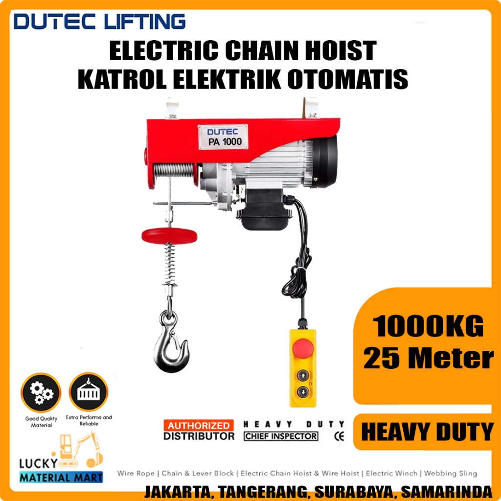 Jual Electric Chain Hoist- PA 1000 - Model Sling Katrol Derek Listrik ...