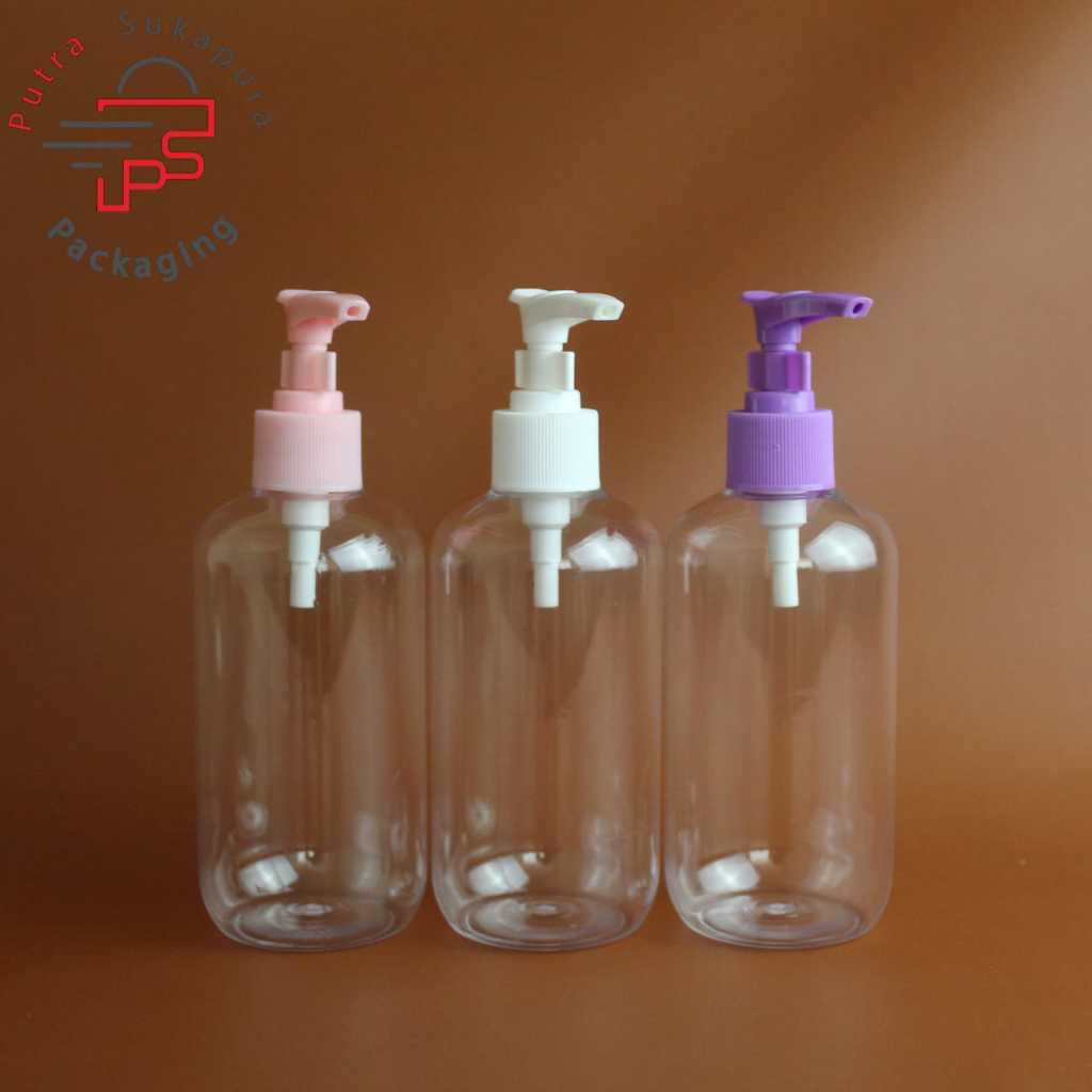 Jual Botol pump 250ml sbr natural / botol lotation pump clip oil luxury bergaris | Shopee Indonesia