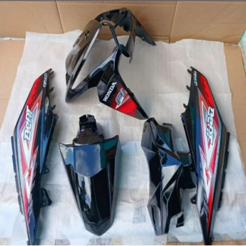 Jual Cover full body halus beat fi warna hitam plus striping | Shopee ...