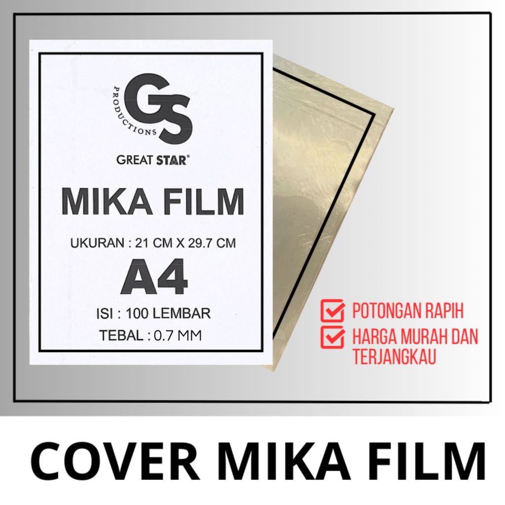 Jual Plastik Mika Film A4 I Mika Jilid 0.7MM GREAT STAR A4/100Lembar | Shopee Indonesia