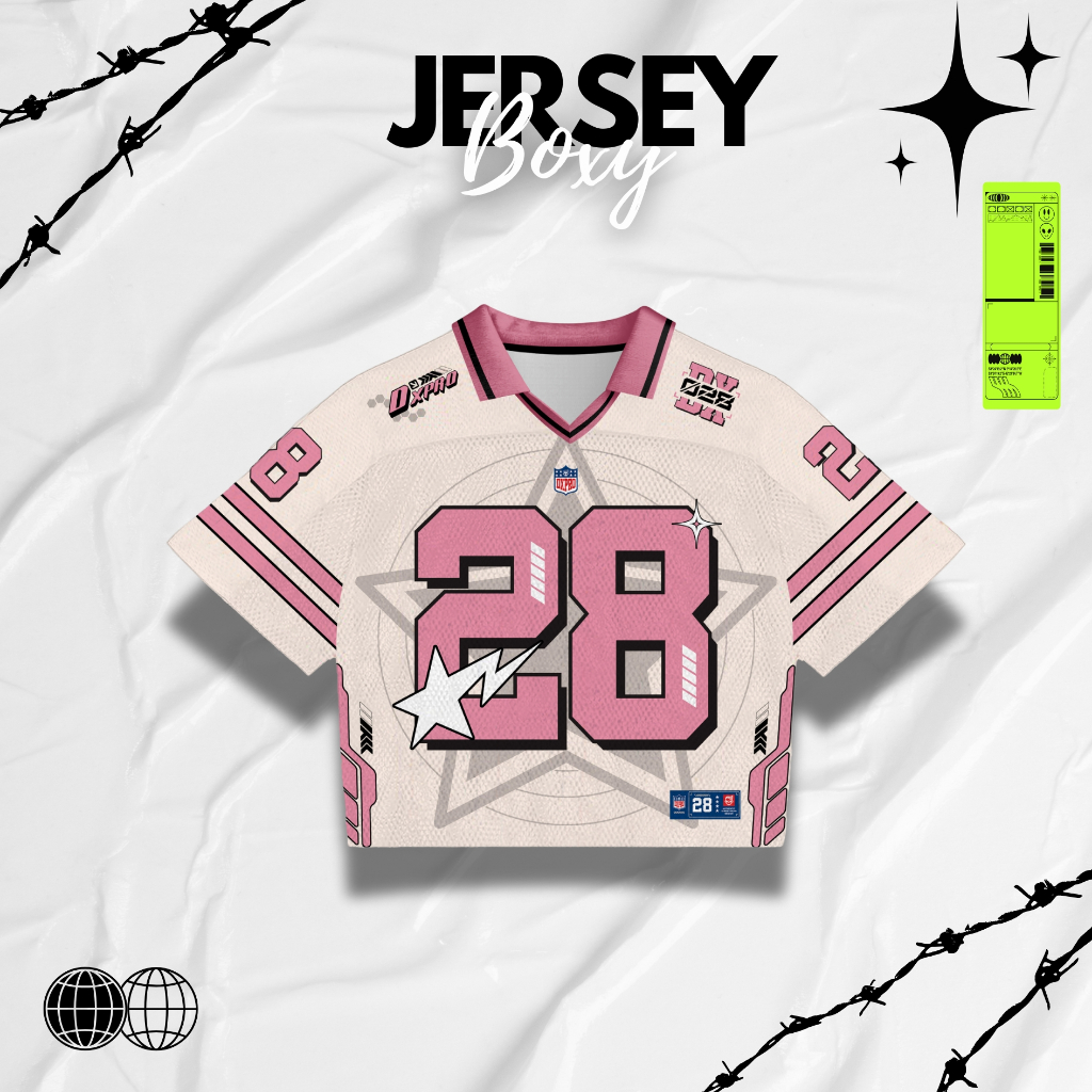 Jual Jersey Boxy Oversize Dxpro 28 Pink Series Unisex | Shopee Indonesia