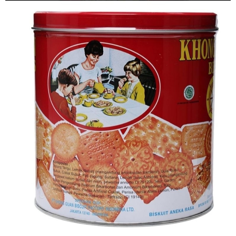 Jual Khong Guan Mini Biskuit Assorted Merah kaleng 650 g | Shopee Indonesia