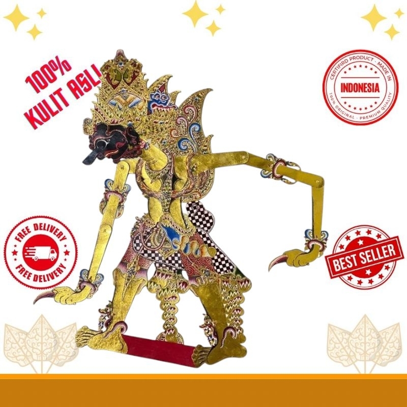 Jual Wayang Kulit Asli Werkudoro Dadi Ratu Alusan Ukuran Standar Dalang | Shopee Indonesia
