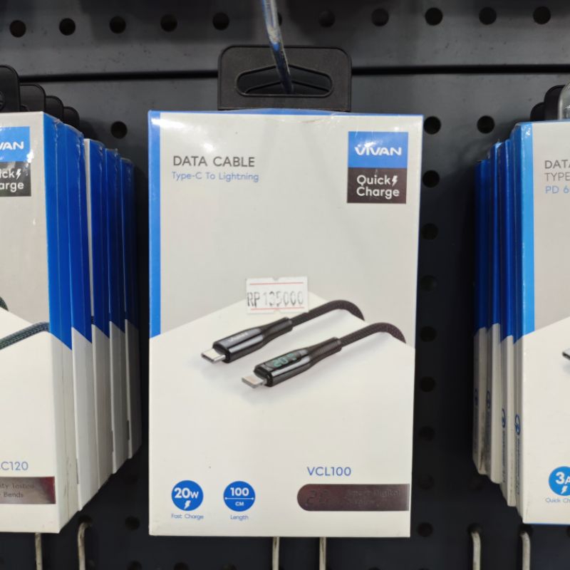 Jual Kabel Data C to Lightning Vivan dengan Indikator Daya VCL100 ...