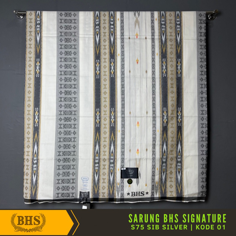 Jual Sarung BHS Signature S75 Motif SIB Silver Tenun Tangan (ATBM ...