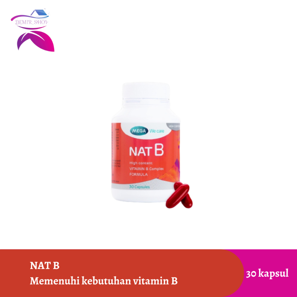 Jual Nat B 30 Kapsul Mega We Care / Vitamin B Complex Formula | Shopee ...