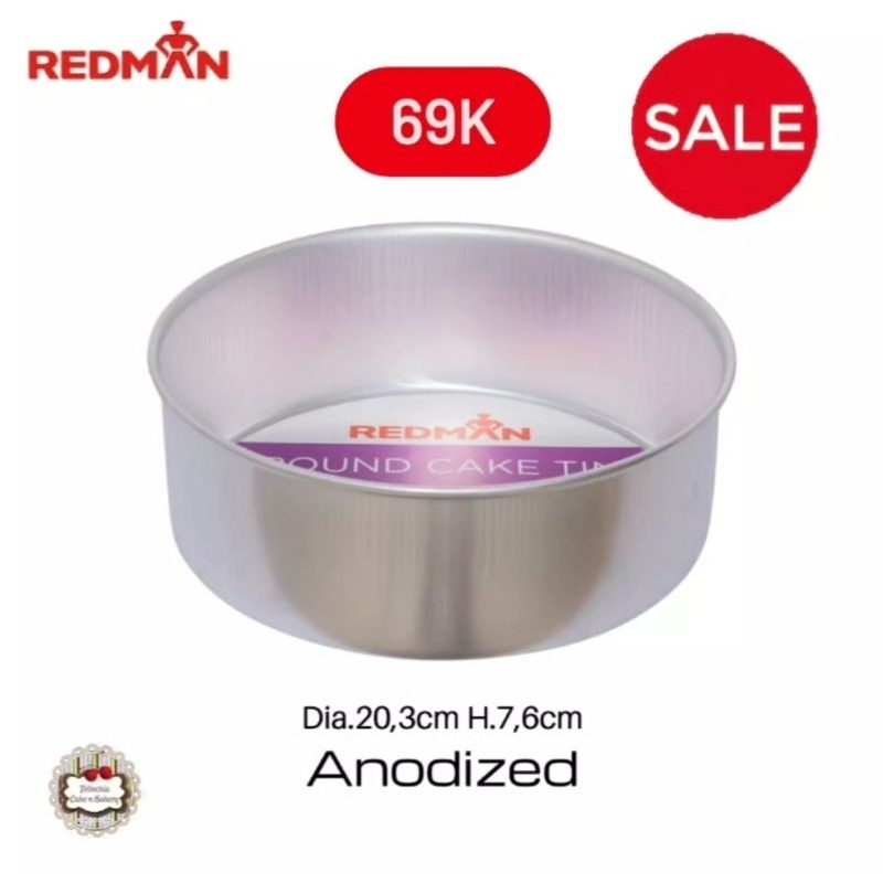 Jual LOYANG CETAKAN KUE 20,3CM BULAT TANPA SAMBUNGAN MERK REDMAN SPONGE ...