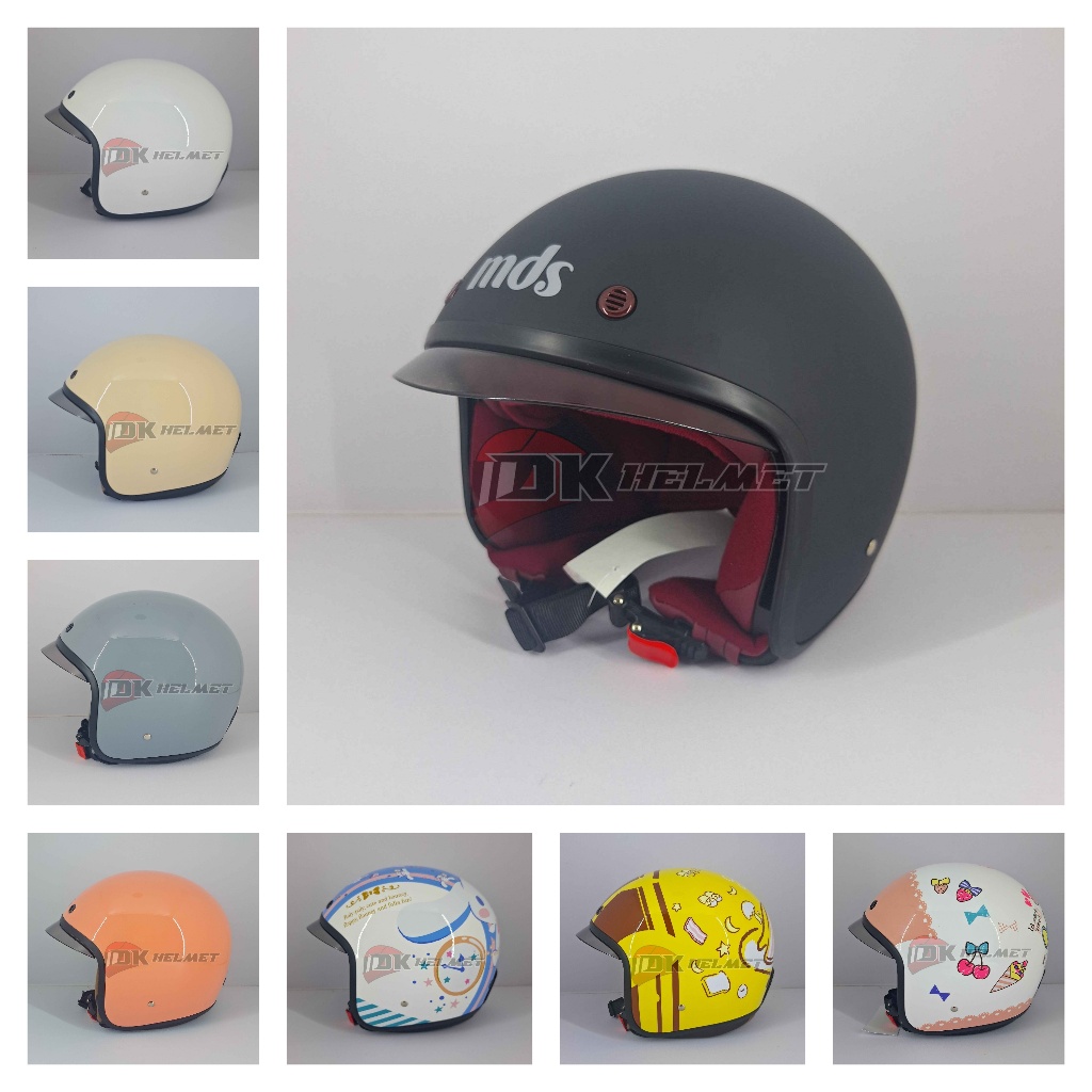 Jual Helm Half Face MDS Magnum Solid dan Motif Terbaru Original 2025 ...