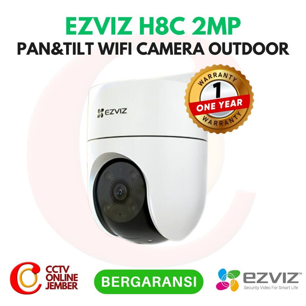 Jual EZVIZ H8C 2MP OUTDOOR WIFI IP CAMERA PAN & TILT 1080P | Shopee ...