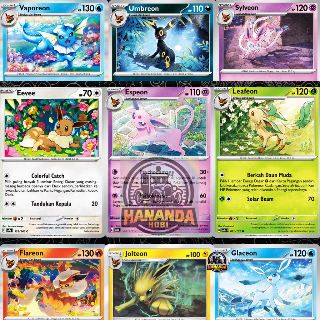 Jual Kartu Pokemon EEVEE Evolution Pokemon Card TCG INDONESIA 1 Pcs ...
