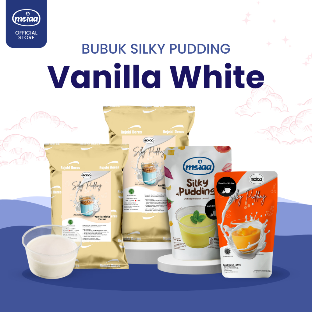 Jual Silky Pudding Powder Rasa VANILLA WHITE - MOIAA | Shopee Indonesia