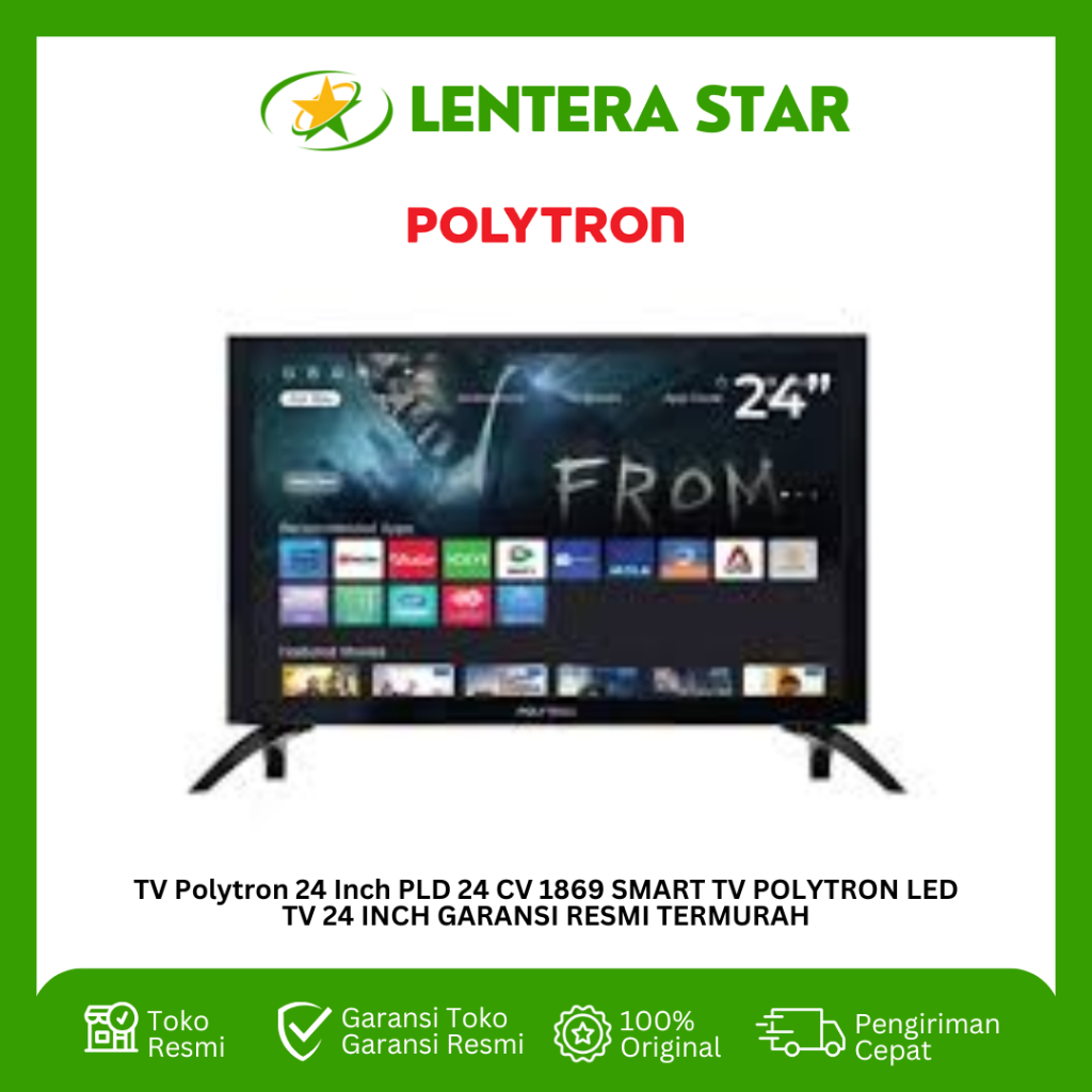Jual TV Polytron 24 Inch PLD 24 CV 1869 SMART TV POLYTRON LED TV 24 ...