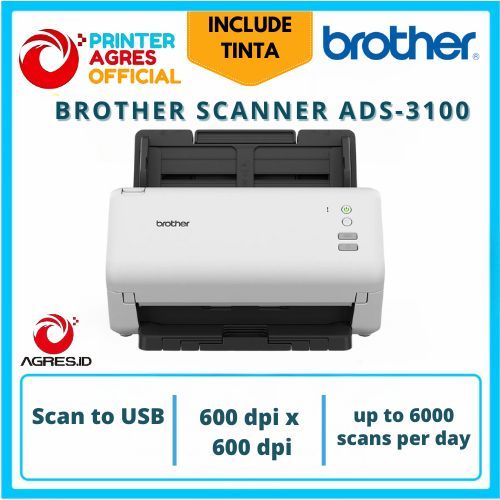 Jual BROTHER ADS 3100 DESKTOP DOCUMENT SCANNER ADS-3100 | ADS3100 ...