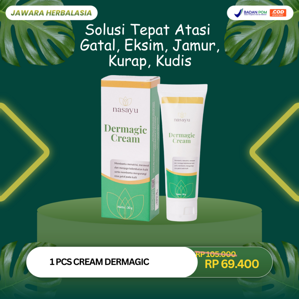 Jual Dermagic Cream Obat Gatal Jamur Kulit Obat Kudis Kurap Gatal Selangkangan Alami Aman BPOM ...