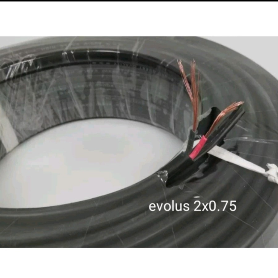 Jual Meteran Kabel serabut 2X0,75 kabel EVOLUS KABEL pompa SERABUT SUPER harga per 1 meter 1roll ...