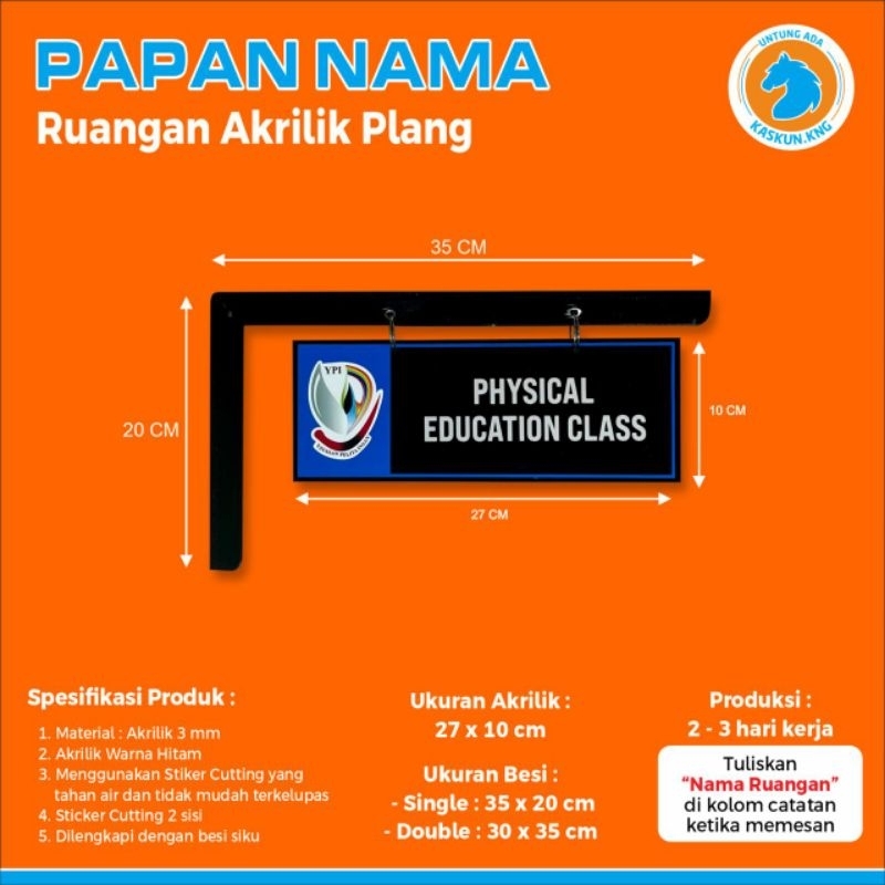 Jual Papan Nama Ruangan Akrilik Plang / Papan Nama Kelas | Shopee Indonesia