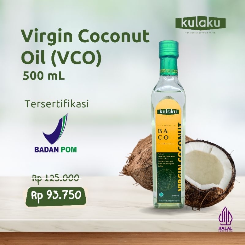 Jual VCO Minyak Kelapa | Virgin Coconut Oil 500 mL kemasan botol kaca ...